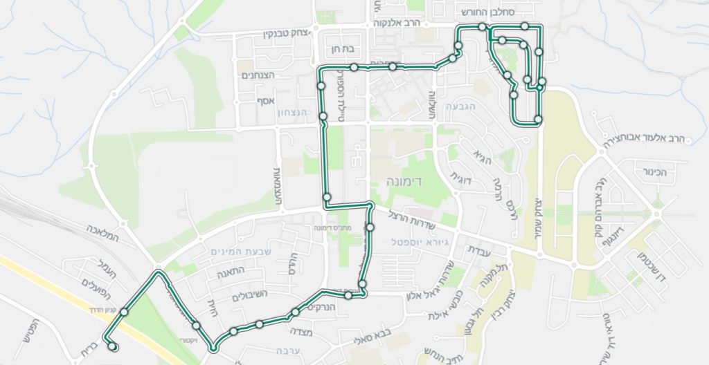 Egged Bus Route 3: Eged Terminal/Peretz Center Mall to Student Village ...