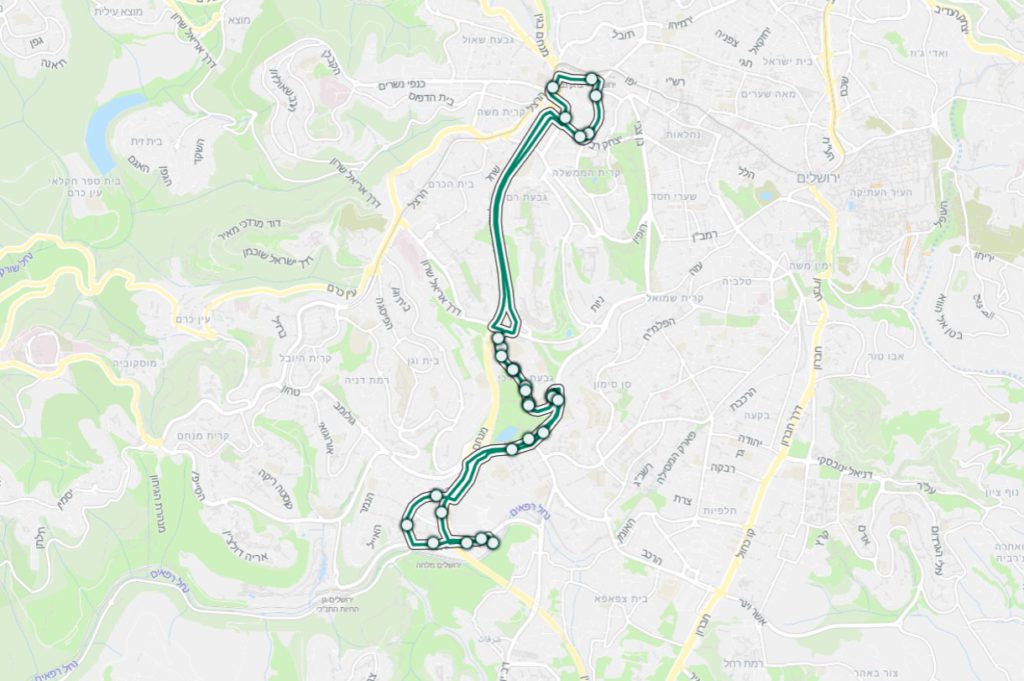 Egged Bus Route 6: Operational station/Malha parking lot to Eged ...