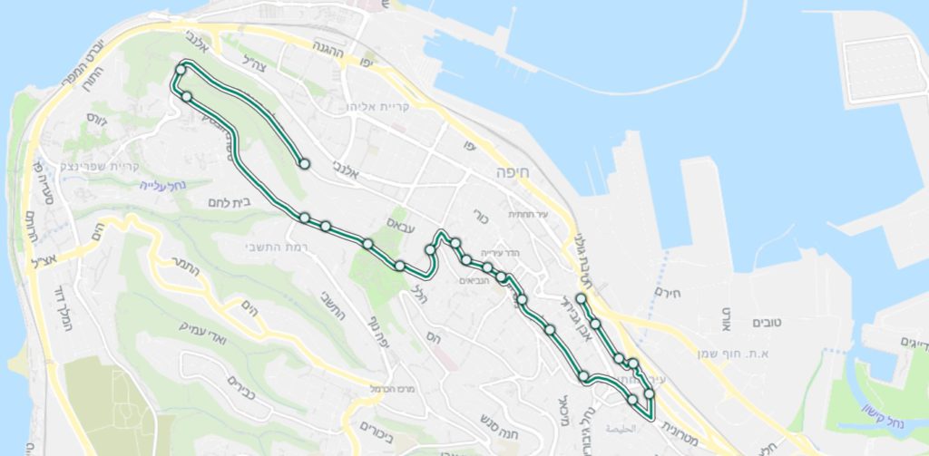 Egged Bus Route 6a: Flea Market/Postcard Kibbutz to Stella Maris Road ...