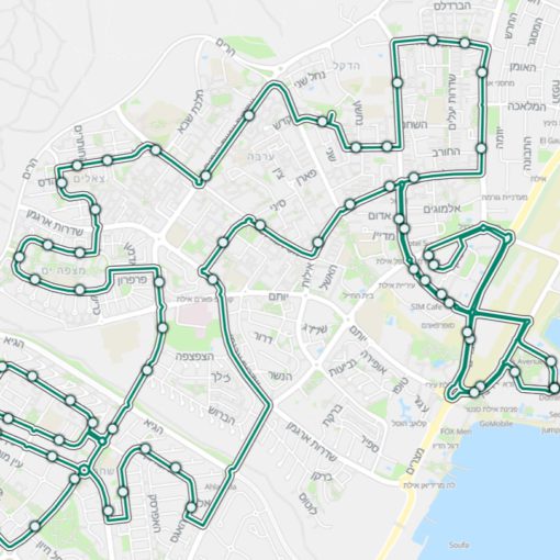 Super Bus Route No.296 in Valleys, Afula from Umm al-Fahm to Haifa ...
