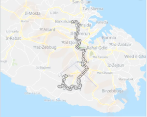 Route 218: Mainline Routes from Mqabba to Mater Dei Hospital and ...