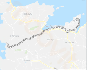 Route 223: Mainline Routes from Bugibba to Ghajn Tuffieha(Golden Bay ...
