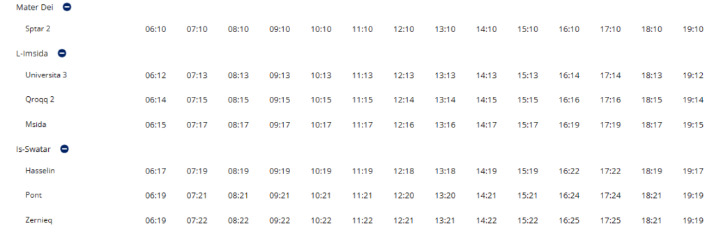 Route 280: Mainline Routes from Bugibba to Mater Dei Hospital and ...