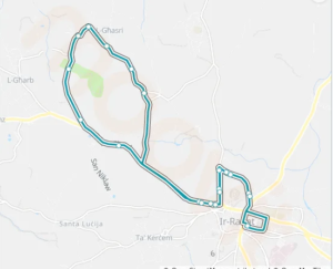 Route 308: Gozo from Victoria(Ir-Rabat) to L-Ghasri and Viceversa in ...