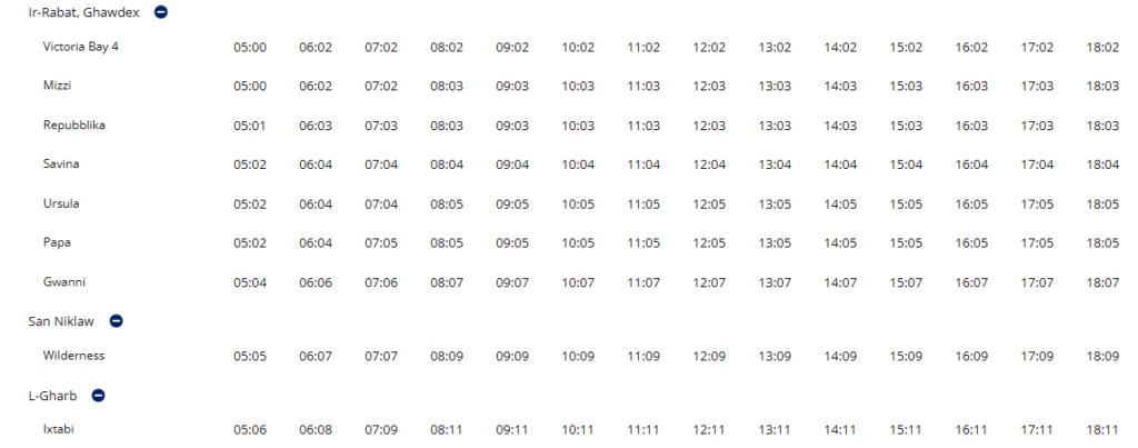 Route 312: Gozo from Victoria(Ir-Rabat) to L-Gharb and Viceversa in ...