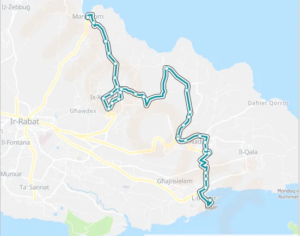 Route 322: Gozo from L-Imgarr to Marsalforn and Viceversa in Malta ...