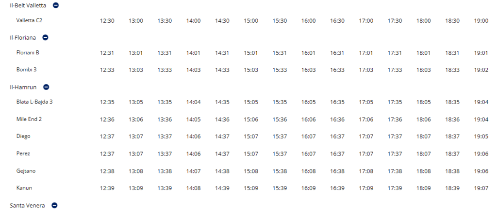 Route 52: Mainline Routes from Valletta to Dingli(Ground) and Viceversa ...