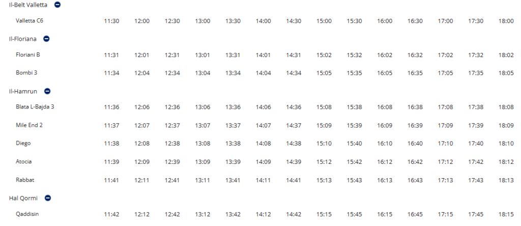 Route 63: Mainline Routes from Valletta to Qormi(Ta Farsina) and ...