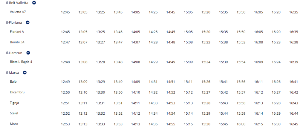 Route 82: Mainline Routes from Valletta to Birzebbuga(Tal-Papa) and ...