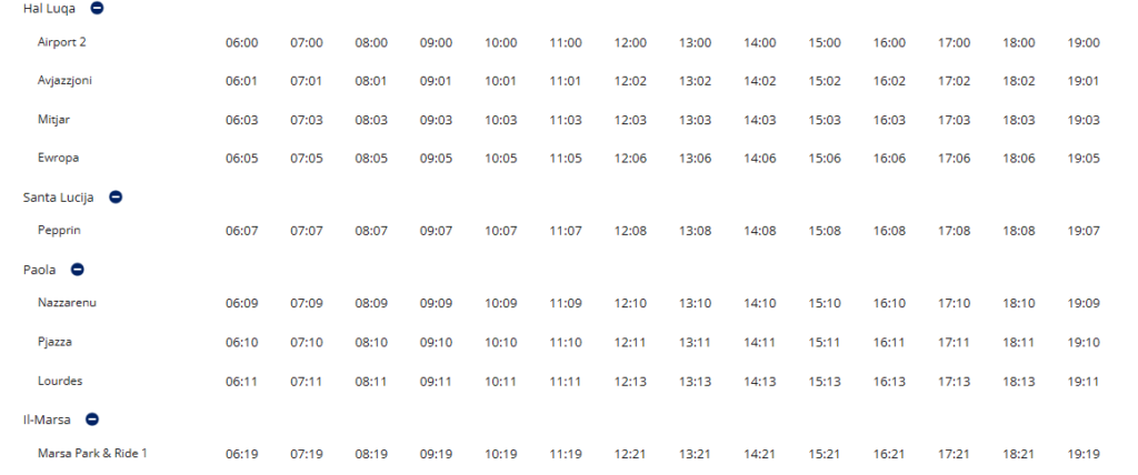 Bus Route X2: Mainline / Airport Routes from Malta International ...