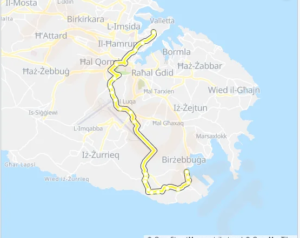 Route X4: Mainline / Airport Routes from Valletta to Birzebbuga and ...