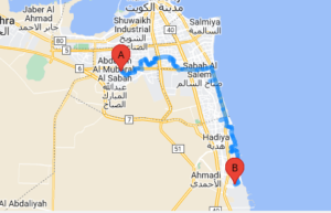 City Bus Route No.106: From Jleeb to Fahaheel in Kuwait Timetables ...