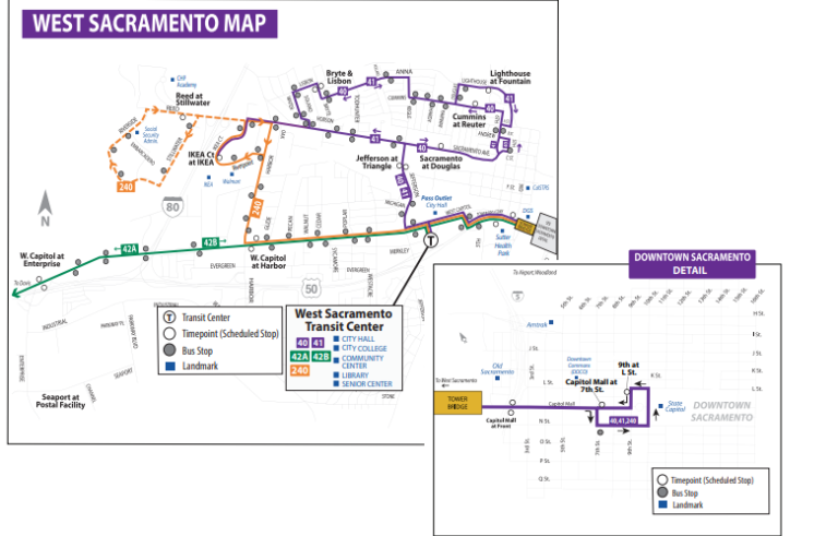 Yolobus USA Bus Route 41 West Sacramento Local: Timetables, Maps ...