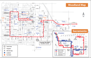 Yolobus USA Bus Route 45 Woodland / Sacramento Express: Timetables ...