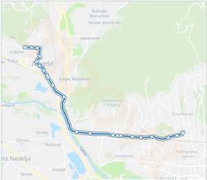 ZET Bus Route 172: Daily Lines runs from Zagreb (Črnomerec) to Zaprešić ...