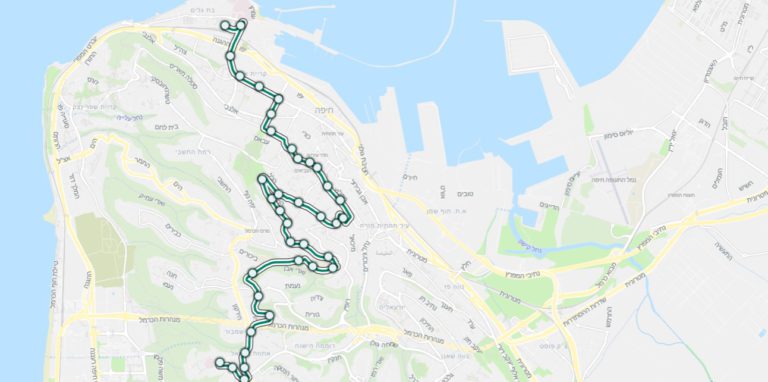 Egged Bus Route 12: Bat Galim Railway Station to Carmel Hospital/Ran'k ...