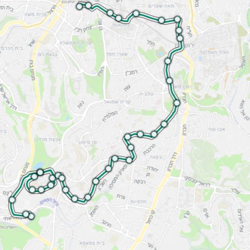 Super Bus Route No.55 in Valleys, Yakneam from Haifa to Dali'at el ...