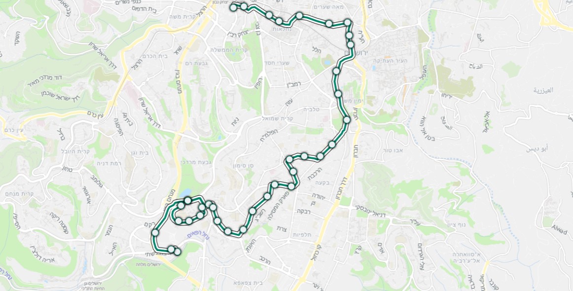 Egged Bus Route 18x: Operational station/Malha parking lot to ICC ...