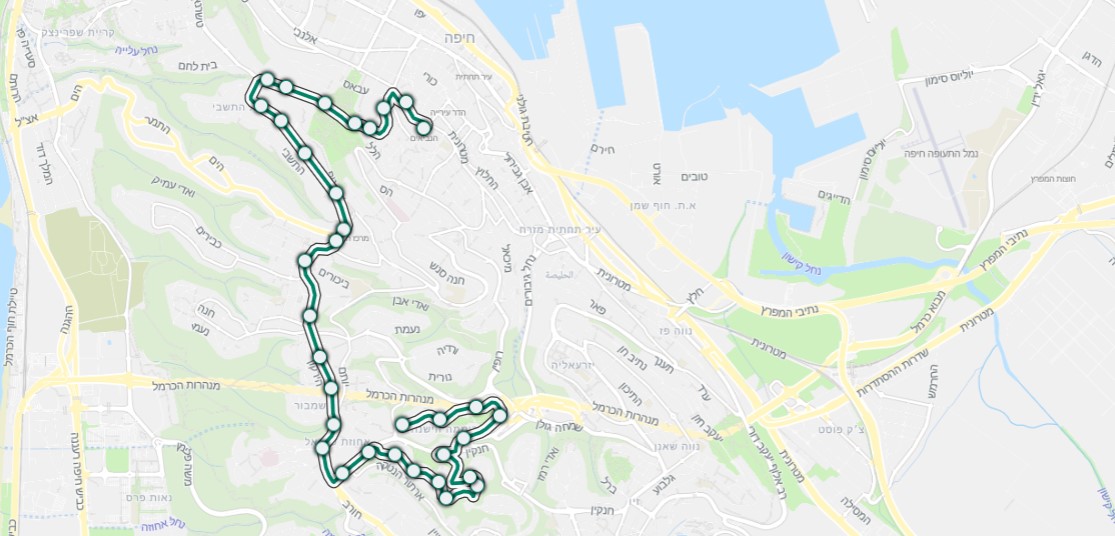 Bus Route 23x: Carmelit Station/The Prophets to HaPalmah/Har'el and ...