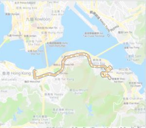 CTB (Citybus) Route No: 2A Yiu Tung Estate to Exhibition Centre station ...