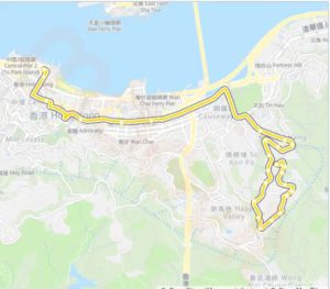 Hong Kong Bus Route No: 511 Tai Hang Drive to Central Ferry Piers and ...
