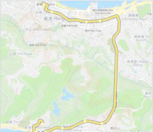 Hong Kong Bus Route No: 70P Shek Pai Wan to Central (Exchange Square ...