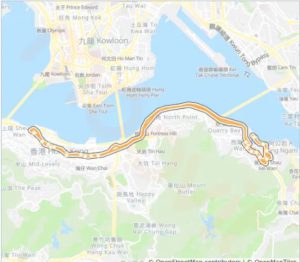 Hong Kong Bus Route No: X8 Happy Valley (Upper) to Siu Sai Wan (Island ...