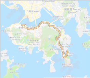 Hong Kong Bus Route No: X9 Shek O to Central (Star Ferry) and Vice ...