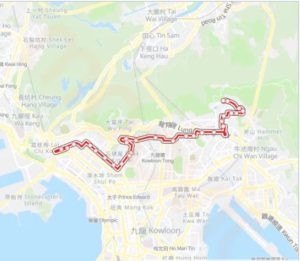 Kowloon Motor Bus Route / Line No: 2F - Runs from Tsz Wan Shan (North ...