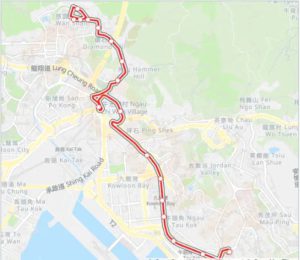 Kowloon Motor Bus Route / Line No: 3D - Runs from Kwun Tong (Yue Man ...