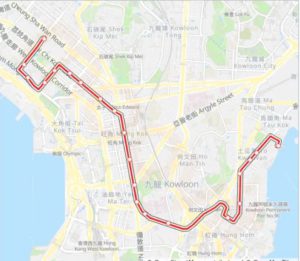 Kowloon Motor Bus Route / Line No: 6F - Runs from Sham Shui Po (Lai Kok ...