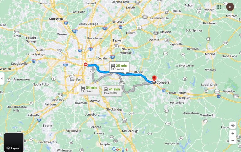 US Mega Bus Route No: SE2 Runs from Atlanta to Conyers Timetables, Maps ...