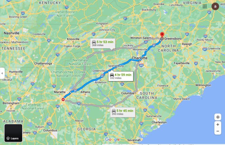 US Mega Bus Route No: SE2 Runs from Atlanta to Greensboro Timetables ...