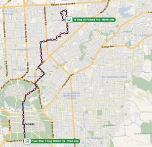 Adelaide Bus Route No: 208N (City Buses(Northern Routes)) runs from ...