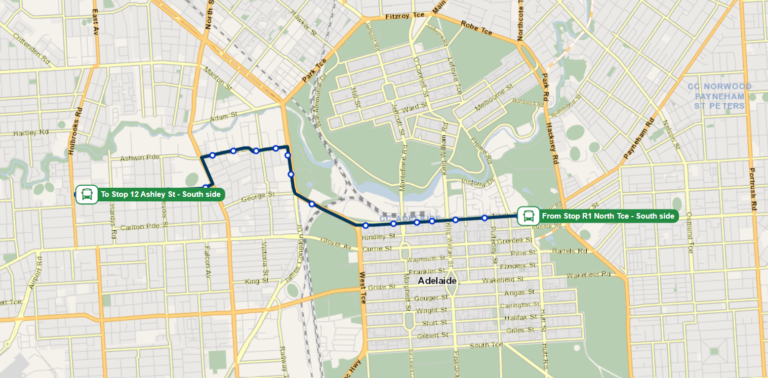Adelaide Bus Route No: 286A (City Buses(Western Routes)) runs from ...
