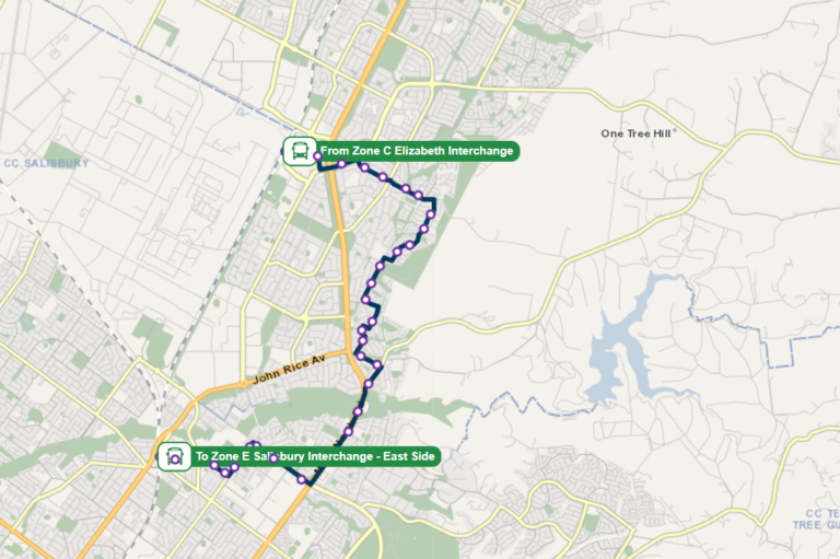 Adelaide Bus Route No: 430 (Northern Feeder Services) runs from ...