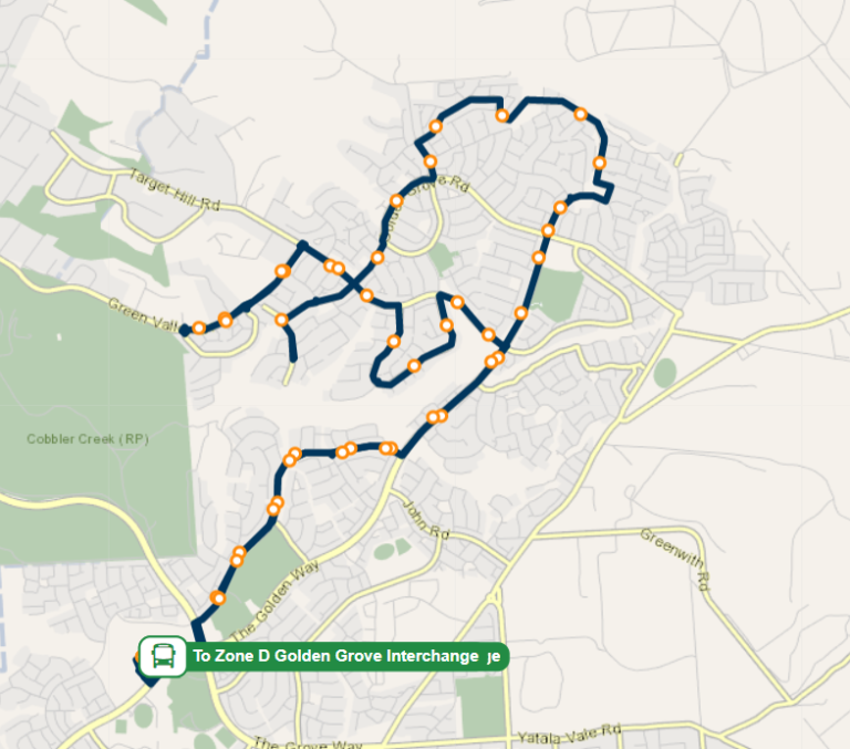 Adelaide Bus Route No: 591A (North Eastern and O-Bahn Feeders) runs ...
