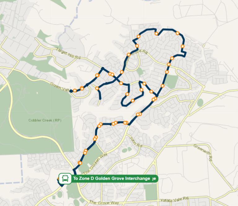 Adelaide Bus Route No: 591C (North Eastern and O-Bahn Feeders) runs ...