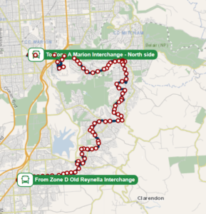 Adelaide Bus Route No: 600 (Feeder Routes) runs from Aberfoyle Park to ...