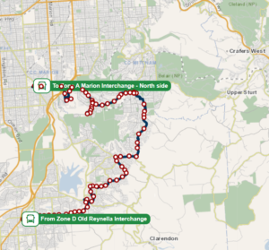 Adelaide Bus Route No: 601 (Feeder Routes) runs from Aberfoyle Park to ...