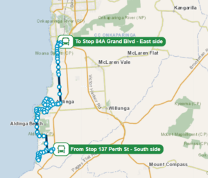 Adelaide Bus Route No: 750R (Feeder Routes) runs from terminates to ...