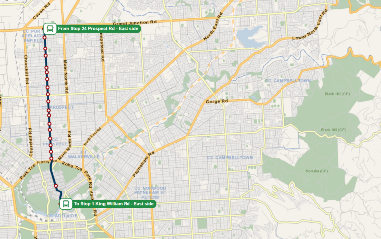 Adelaide Bus Route No: AO20 (Adelaide Oval Footy Express) runs from ...