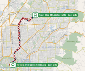 Adelaide Bus Route No: N202 (After Midnight) runs from Ingle Farm to ...