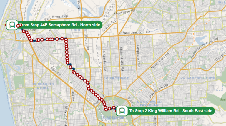 Adelaide Bus Route No: N254 (After Midnight) runs from After Midnight ...