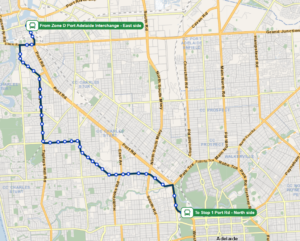 Adelaide Bus Route No: 118 (City Buses(Western Routes)) runs from Port ...