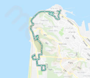 Egged Bus Route 43: A. Carmel Beach Center/urban wharves to T. Bat ...