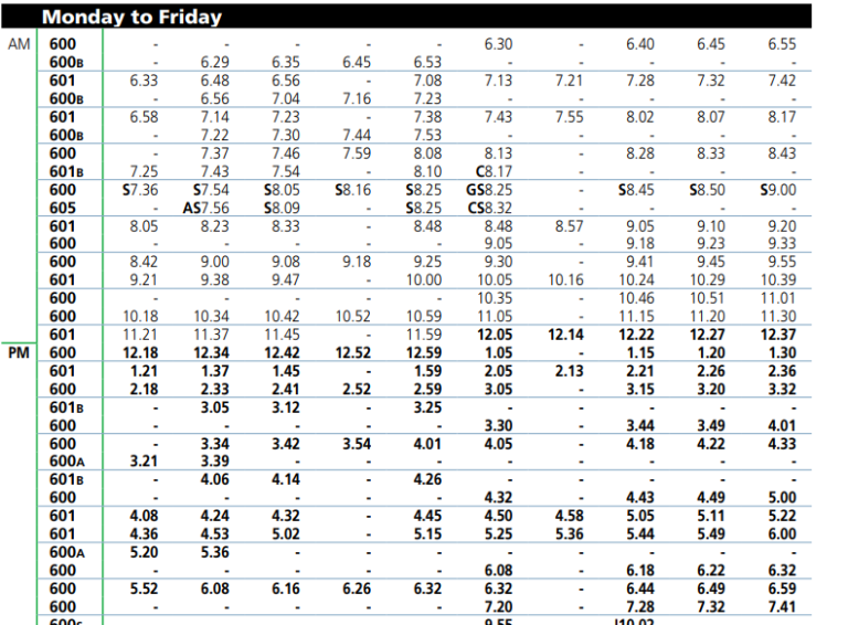 Adelaide Bus Route No: 600A (Feeder Routes) runs from Old Reynella ...
