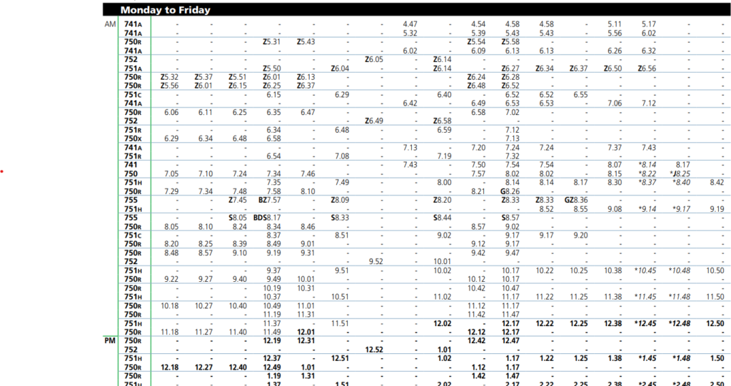 Adelaide Bus Route No: 751A (Feeder Routes) runs from Aldinga Shopping ...