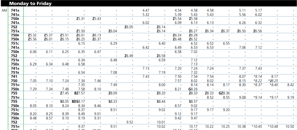 Adelaide Bus Route No: 751H (Feeder Routes) runs from terminates to ...