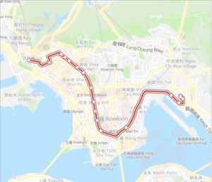 Kowloon Motor Bus Route / Line No: X6C - Runs from Mei Foo to Kowloon ...